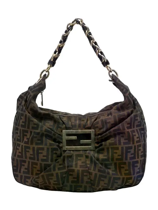 Fendi Zucca Canvas Mia Hobo Bag - Brown