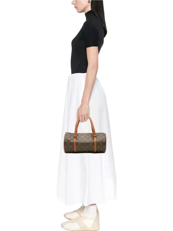 LOUIS VUITTON 1988 Monogram Papillon 30 Handbag - Brown