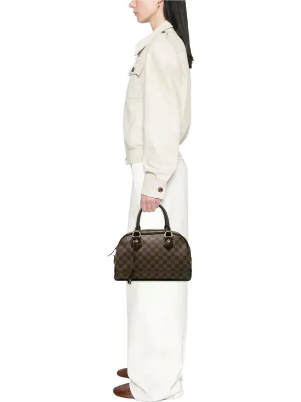 LOUIS VUITTON Damier Ebene Duomo Handbag - Brown