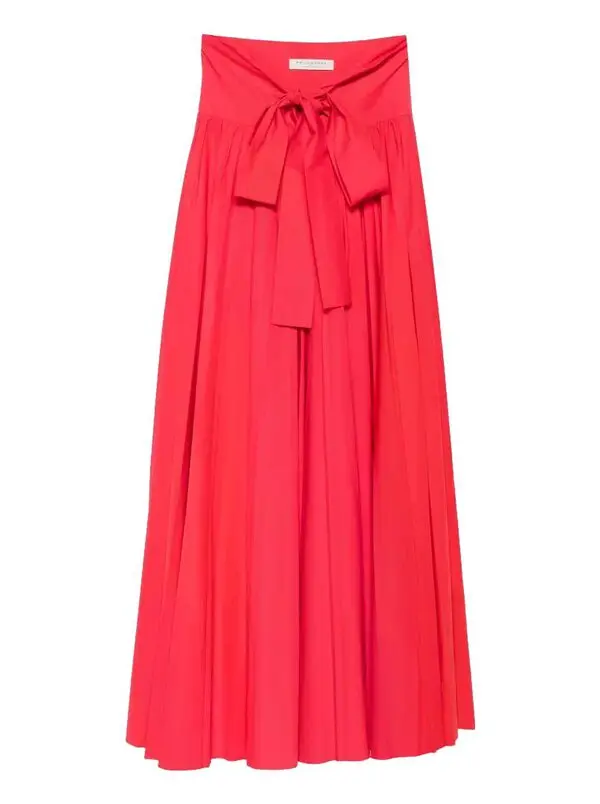 Philosophy Di Lorenzo Serafini Bow-detail Pleated Maxi Skirt - Red