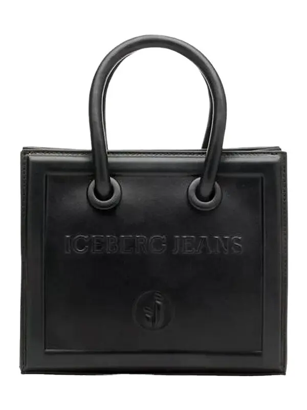 Iceberg Logo-embossed Bucket Bag - Black