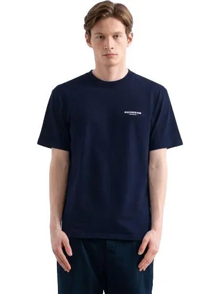 EDMMOND STUDIOS Melomaniac Printed T-shirt - Plain Navy