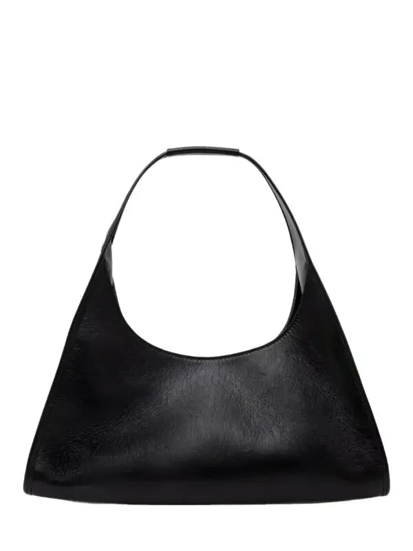 POLLINI Grained Tote Bag With Calla Flower Appliqu - Black