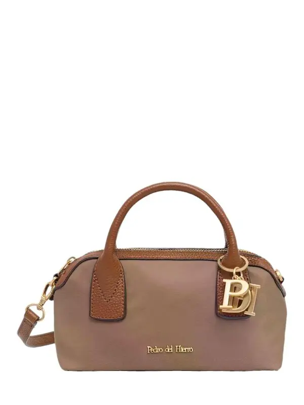 PEDRO DEL HIERRO Logo Charm Tote Bag - Brown