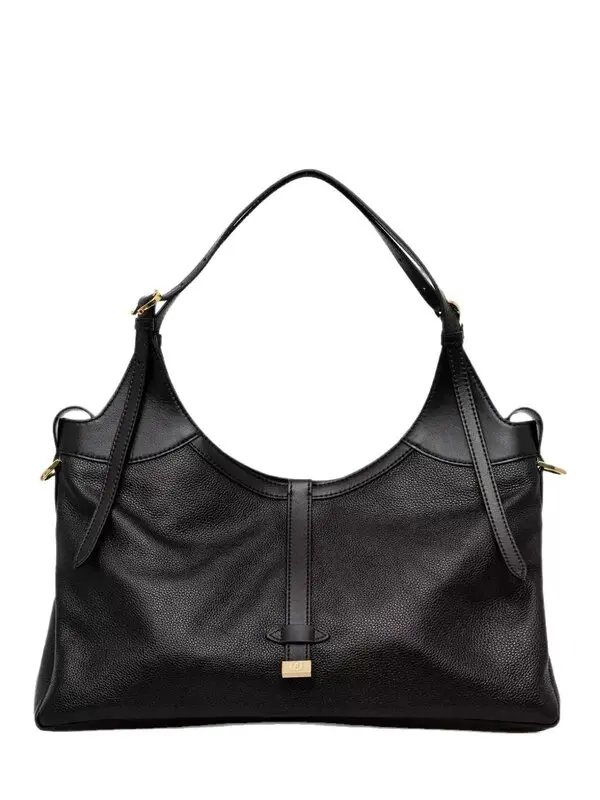POLLINI Grained Leather Tote Bag - Black