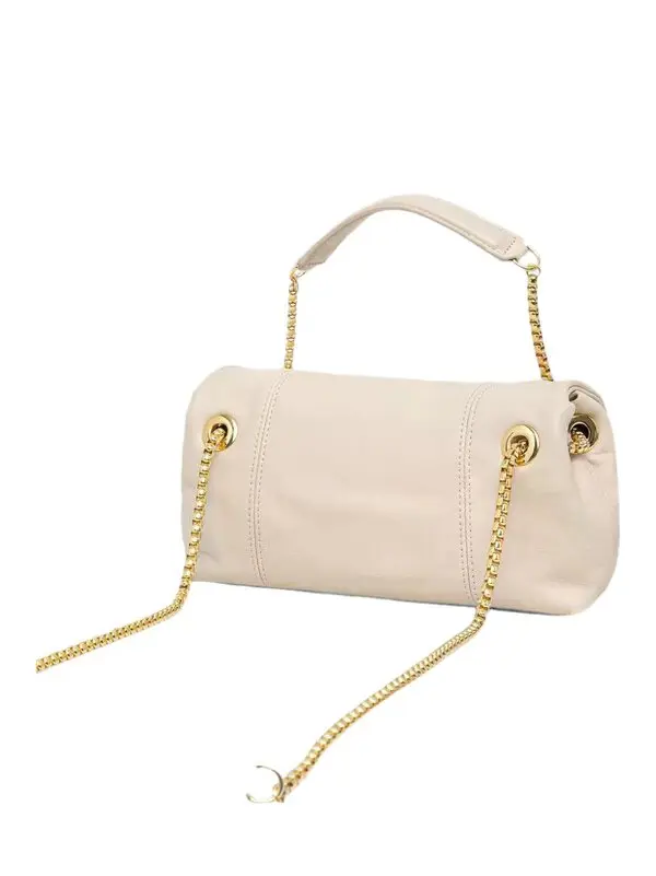 TRUSSARDI Mini Orbita Logo-lettering Chain-strap Shoulder Bag - Neutrals