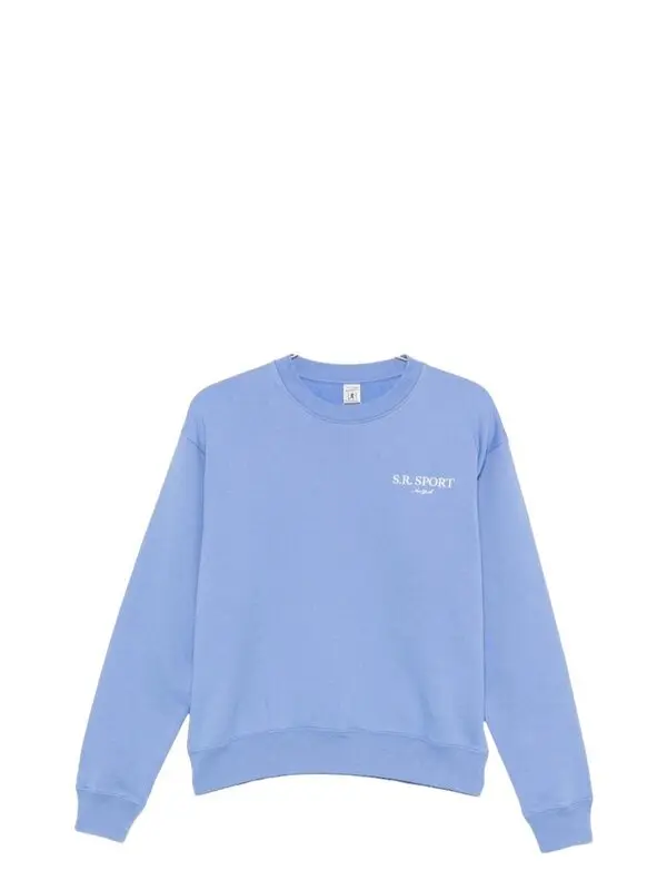 SPORTY  RICH Sporty & Rich Long Sleeve Crewneck Sweatshirt - Blue