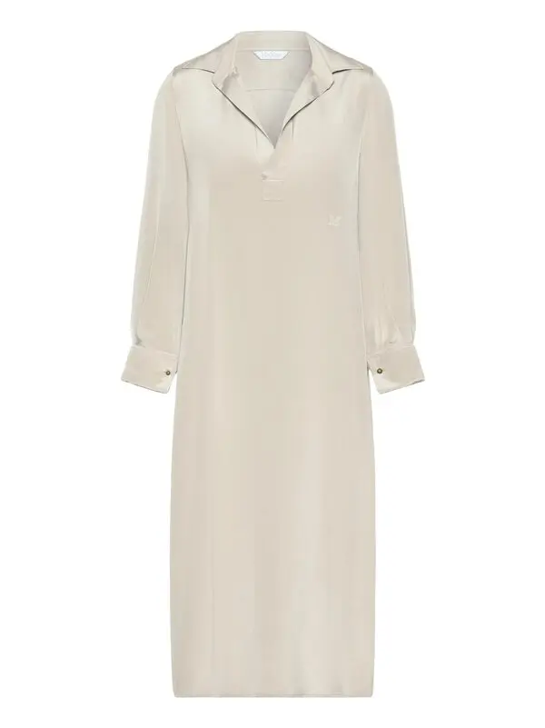 Max Mara Gambero Long-sleeve Midi Dress - Stone