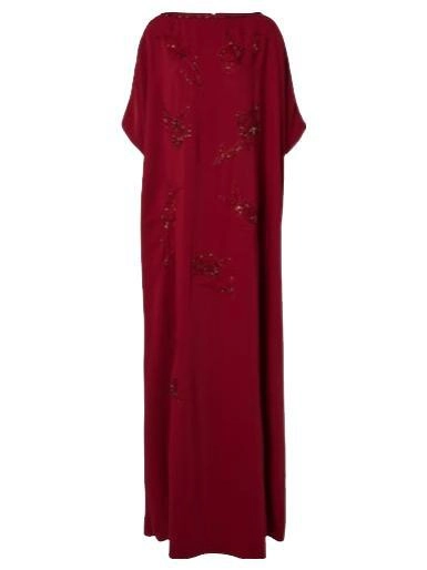 Carolina Herrera Embellished Gown - Red