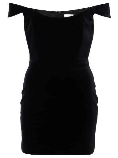 Alex Perry Off-shoulder Velvet Bustier Dress - Black