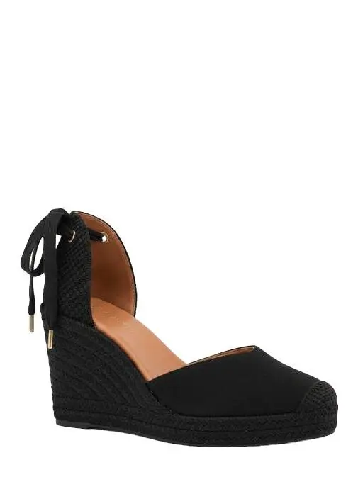 MENINA STEP Jimena High Laces Espadrille Sandal - Black