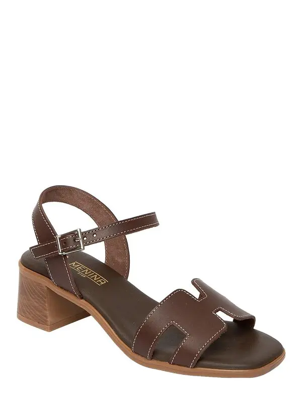 MENINA STEP Siena Heeled Sandal - Chocolate