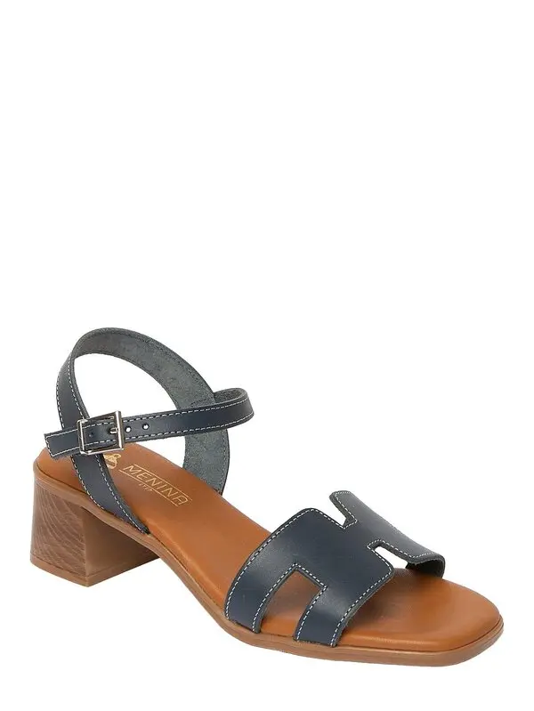 MENINA STEP Siena Heeled Sandal - Navy