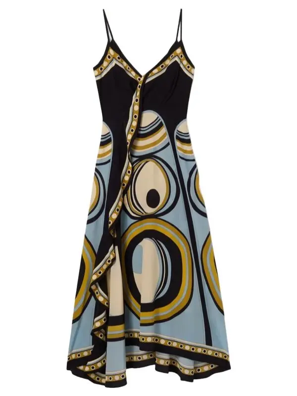 La DoubleJ Turn Around Sanctuary Placed Asymmetric Dress - Black