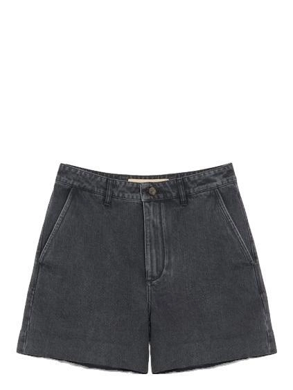 Valentino Garavani Cuffed Denim Bermuda Shorts - Black