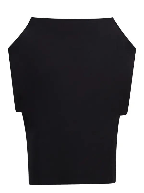 Norma Kamali Sleeveless Wide-neck Top - Black
