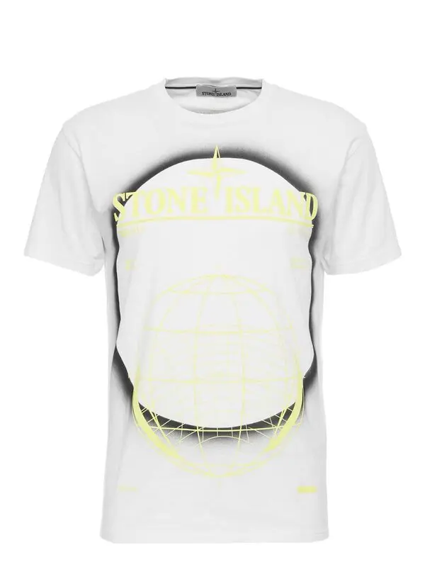 Stone Island Logo-print Round-neck T-shirt - White