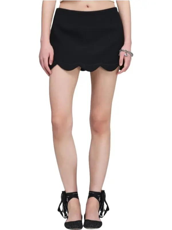 Marc Jacobs Embroidered Mini Skirt - Black