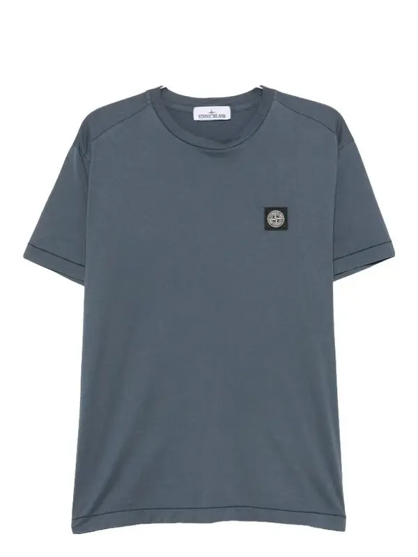 Stone Island Logo-patch T-shirt - Gray