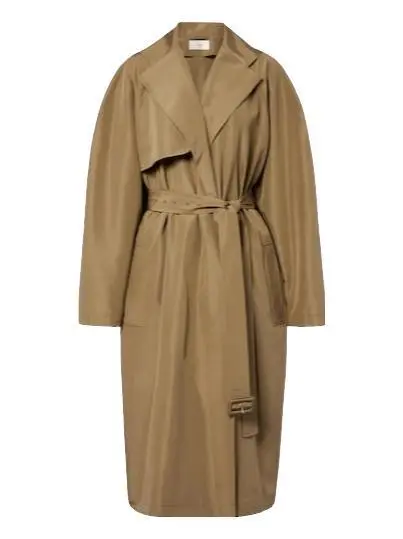 THE ROW Amapola Silk Trench Coat - Brown