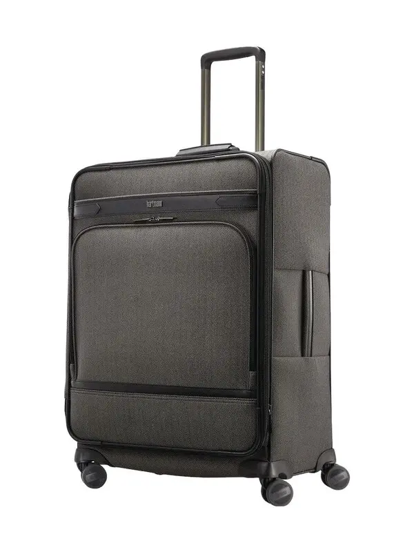 HARTMANN Herringbone Deluxe Journey Expandable Checked Spinner Luggage - Black Herringbone