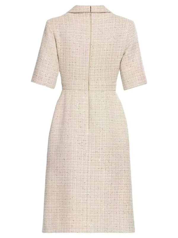 Elie Saab Sequin-embellished Tweed Midi Dress - Neutrals