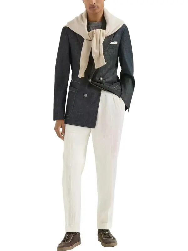 Brunello Cucinelli Cotton Corduroy Trousers - Neutrals