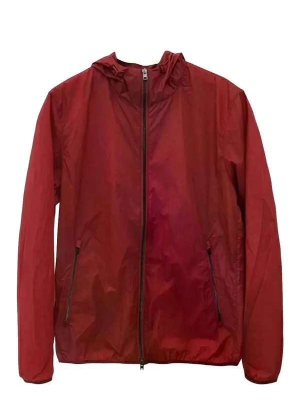 Herno Hooded Zip-up Jacket - Red