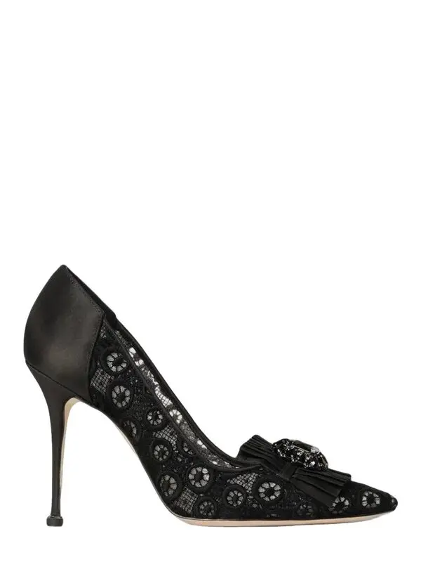Manolo Blahnik Danceny Embellished Pumps - Black