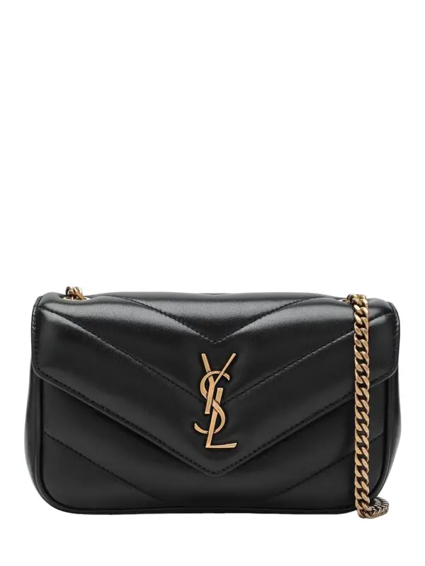 Saint Laurent Loulou Mini Leather Bag - Black