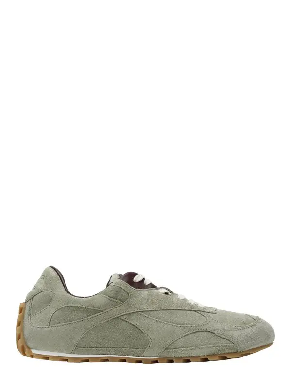 Bottega Veneta Orbit Flash Sneakers In Suede - Green