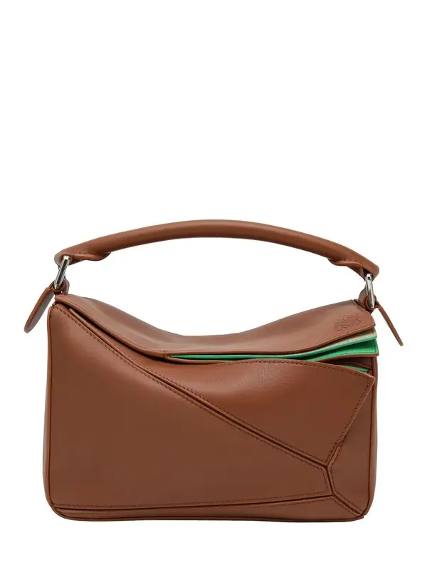 Loewe Small Puzzle Layered Bag In Squirrel Leather - Multicolor