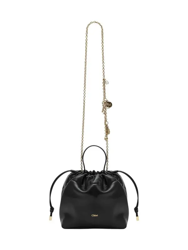 Chloé Small Lambskin Shoulder Bag With Chain - Black