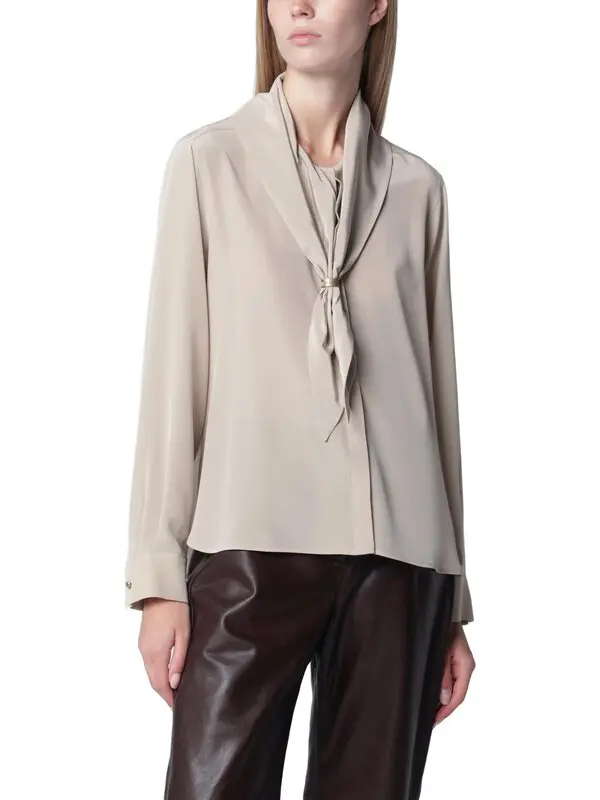 Max Mara Rock Silk Blouse - Beige
