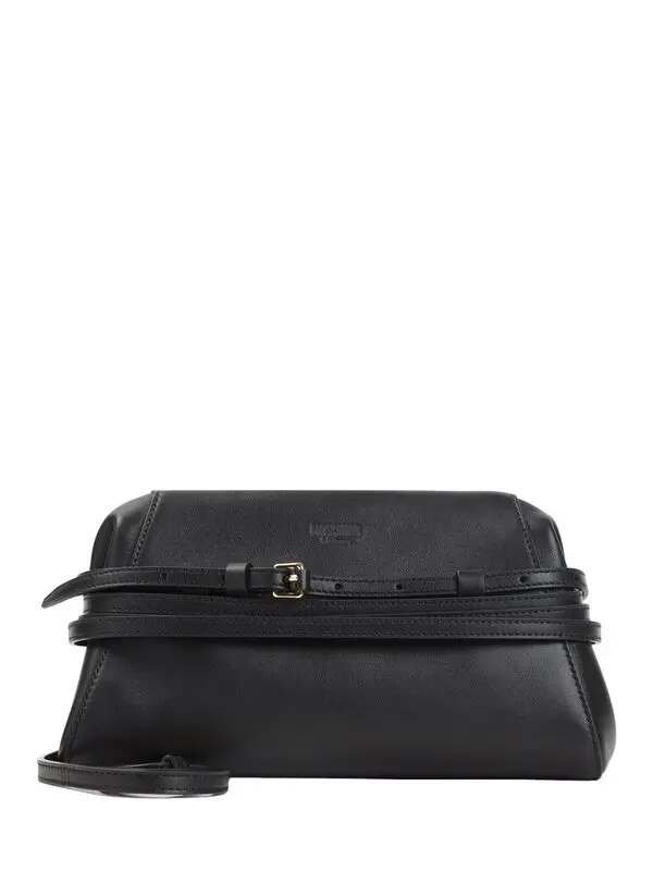 Moschino Belted Shoulder Bag - Black