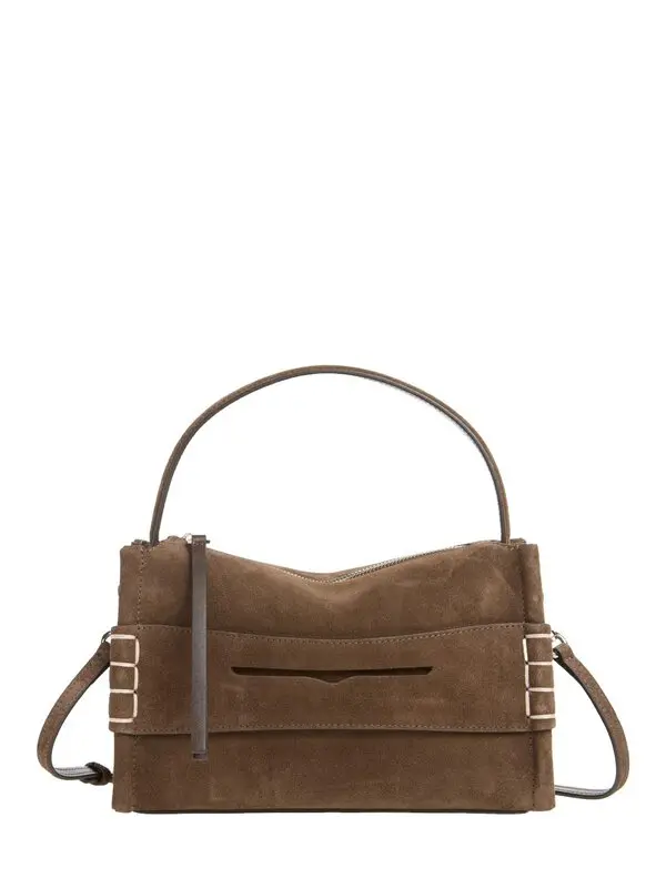 JW Anderson Small Loafer Suede Crossbody Bag - Brown 600