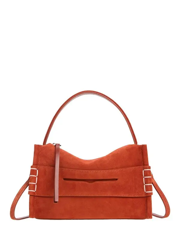 JW Anderson Small Loafer Suede Crossbody Bag - Rust 405