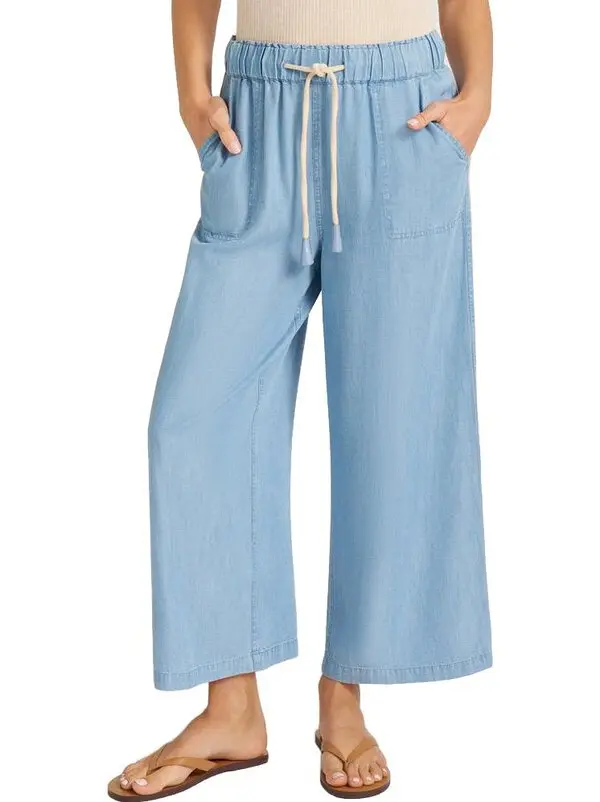 Matty M. Laura Wide Leg Pants - Chambray