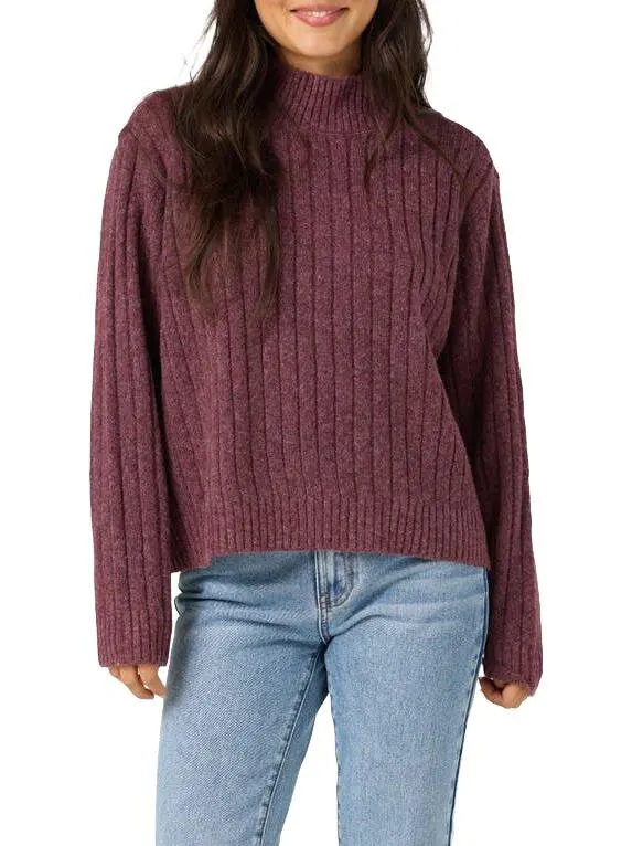 O'Neill Cypress Ribbed Mock Neck Sweater - Fig