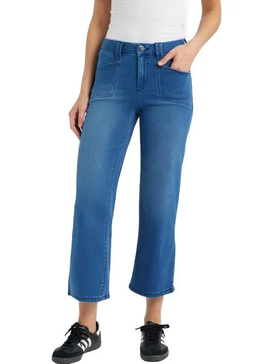 1822 Denim High Waist Cropped Wide Leg Jeans - Khari