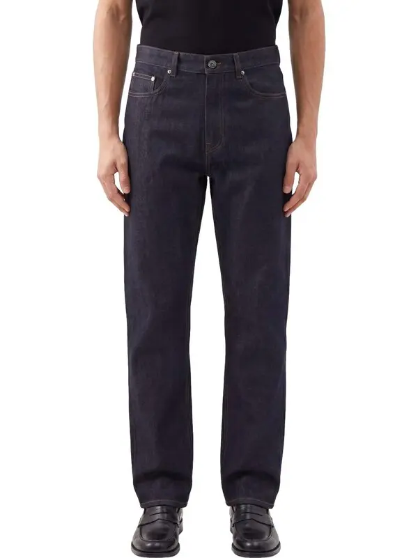 JW Anderson Mid-rise Straight-leg Jeans In Cotton Denim - Blue