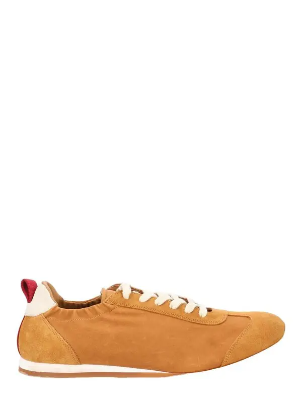 UMA WANG Low-top Trainers In Leather And Nylon - Brown
