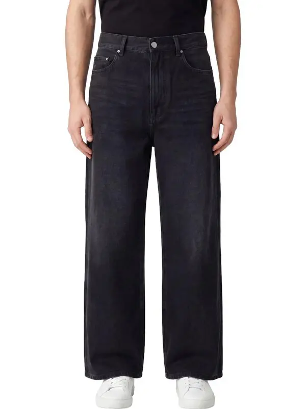 Amiri Wide-leg Cotton Denim Jeans With Five-pocket Design - Black