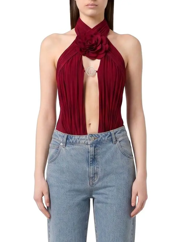 Philipp Plein Slim Fit Evening Top - Amaranth