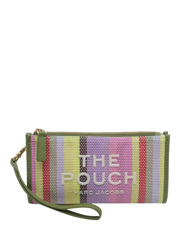 Marc Jacobs Striped Mesh Pouch Wristlet - Pink