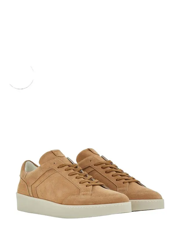 Canali Nuvola Suede Leather Sneakers - Beige