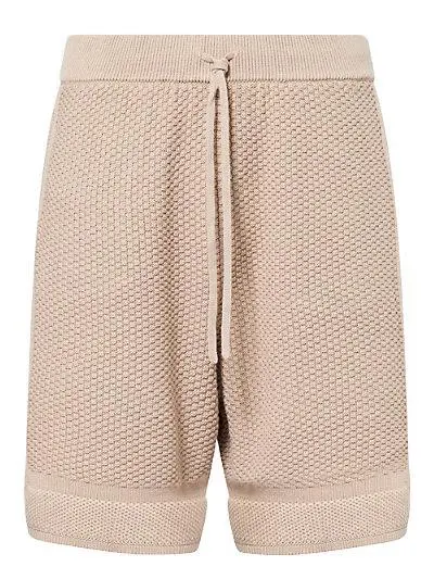 THE COUTURE CLUB Crochet Cotton Shorts - Brown