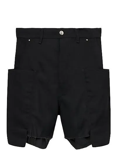 Rick Owens Stefan Wool Cargo Shorts - Black