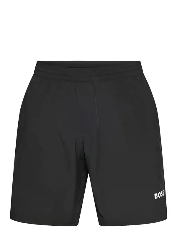 BOSS Tennis Shorts With Elasticated Waistband - Black