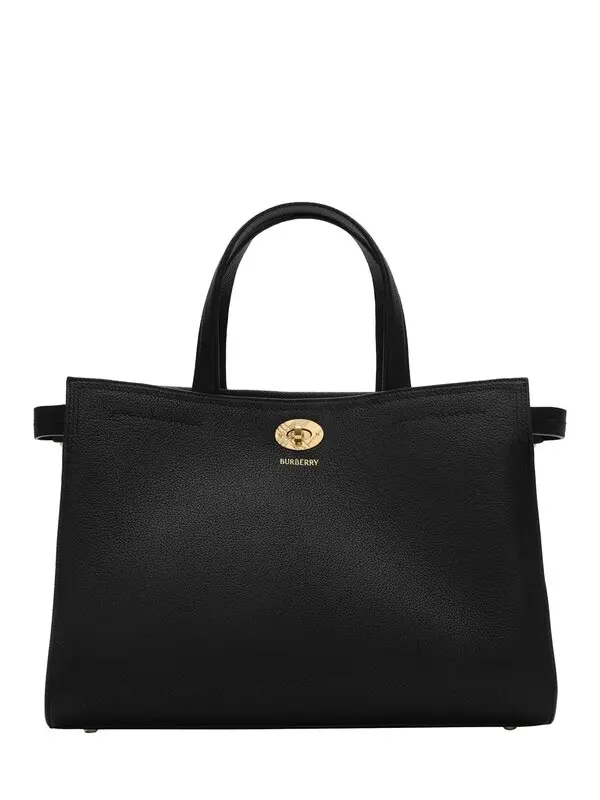 Burberry Leather Tote Bag - Black